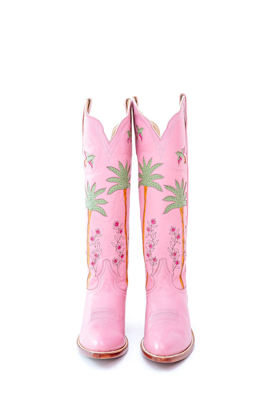 Isla Cowgirl Boot in Pink| Palm Tree Boots| Petite Paloma